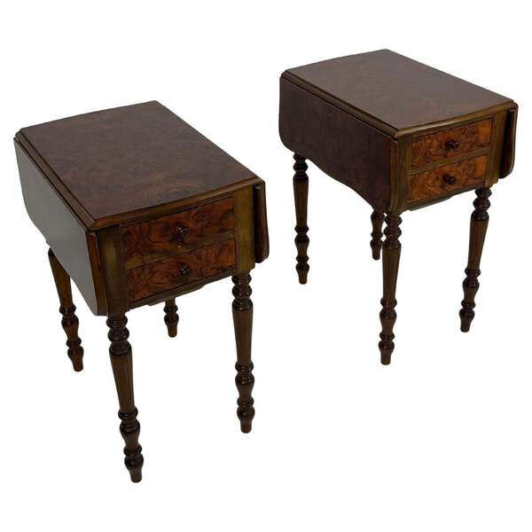 Set Of 2 Victorian Style Folding Night Stands, 1960s | Vinterior