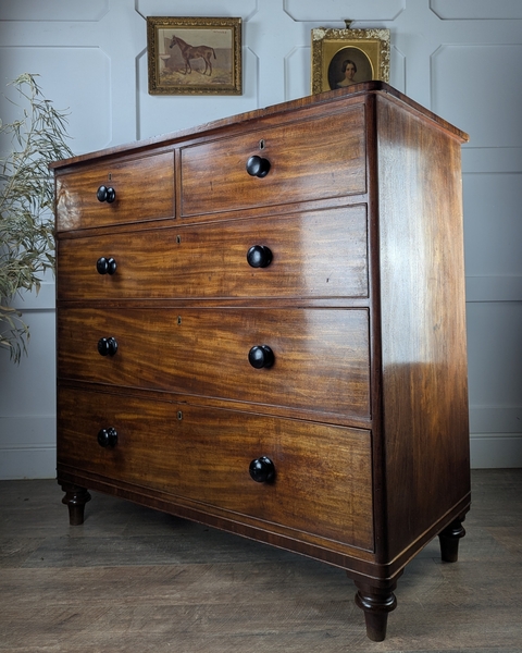 Victorian Two Over Three Chest Of Drawers On Tulip Feet | Vinterior