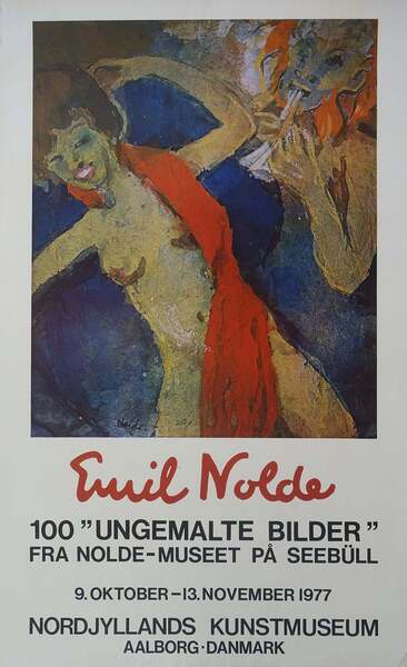 1977 Emil Nolde Art Exhibition Poster Nordjyllands Kunstmuseum Original ...