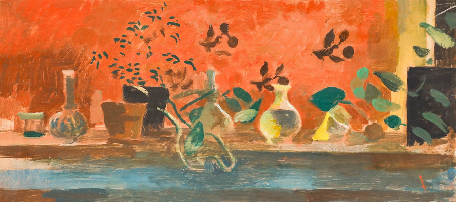Bernadette Kelly (B.1933) 20th Century Oil, Study Of House Plants ...