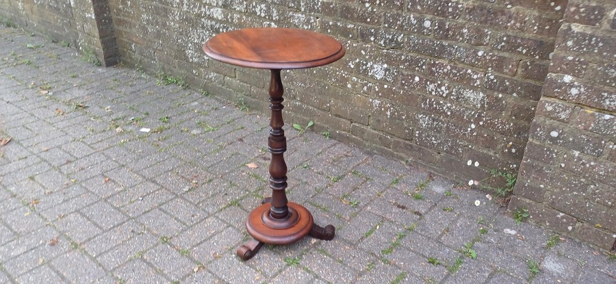 Antique Mahogany Tripod Wine Table Vintage Round Side Table With Scroll Feet, Small Occasional ...