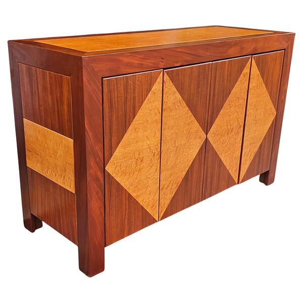 Contemporary Solid Rosewood And Birdseye Maple Sideboard / Buffet ...