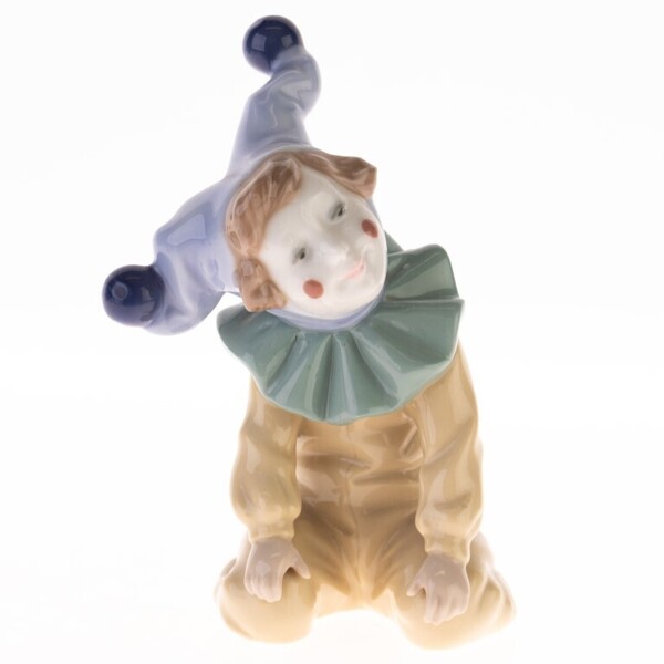 Lladro Type Porcelain Ceramic Jester Clown Figure | Vinterior