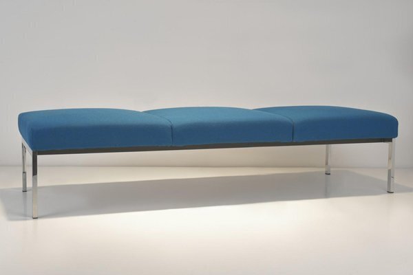 Chrome Plated Square Steel Tube Bench From Walter Knoll, Germany, 1969 ...