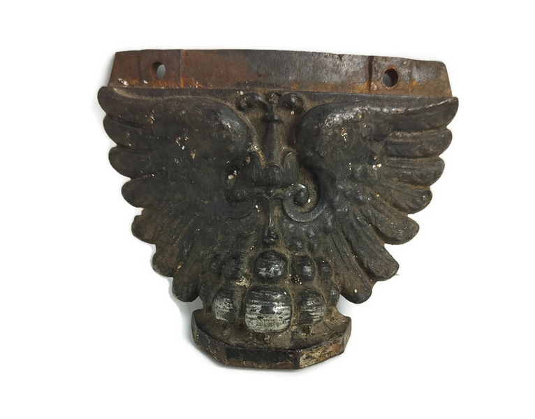 Antique Cast Iron Trim Eagle Wings Reclaimed Architectural Collector ...
