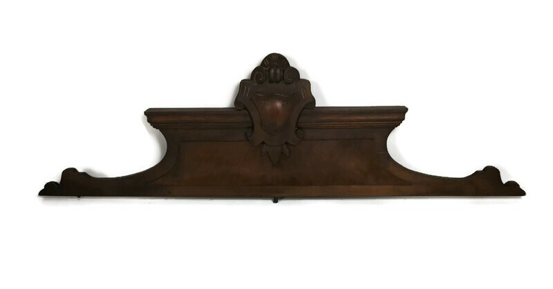 Hand Carved Wood French Pediment Over Door Architectural Salvaged ...