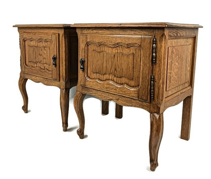 Pair Of Nightstands End Tables Cabinets Louis XV Style Bedroom Cabinets ...