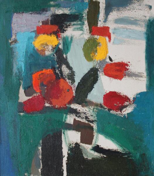 Aleksandr Rodin (1922 2001)abstract Still Life. Oil On Cardboard, 85x74 ...