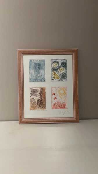 Janet Jordan Contemporary Etching “The Four Seasons / The Four Elements ...