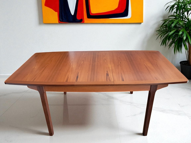 Mid Century Vintage Nathan Teak Dining Table Double Extending Seats 10 ...