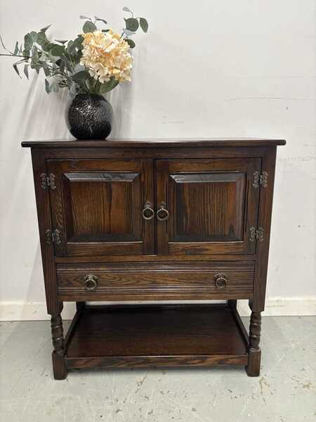 Jaycee Vintage Credence Cupboard – 2 Door Cabinet With Drawer & Shelf ...