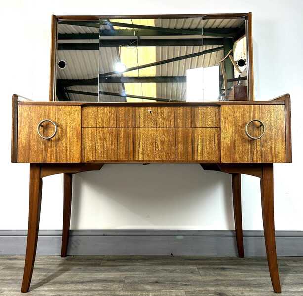 Fabulous & Unusual Refinished Mid Century Walnut Dressing Table 1950s ...