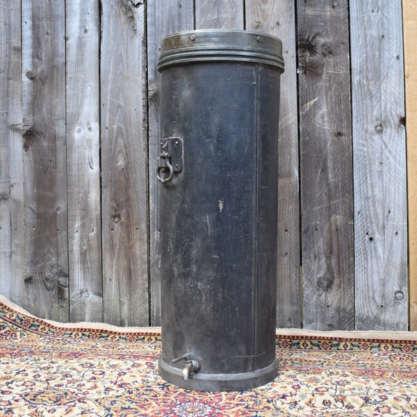 Antique Rare 1915 Ww1 Heavy Iron And Brass Water Container Storage Tank ...