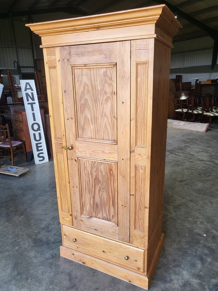 Single Pine Breakdown Wardrobe Drawer Cornice Hanging Rail | Vinterior