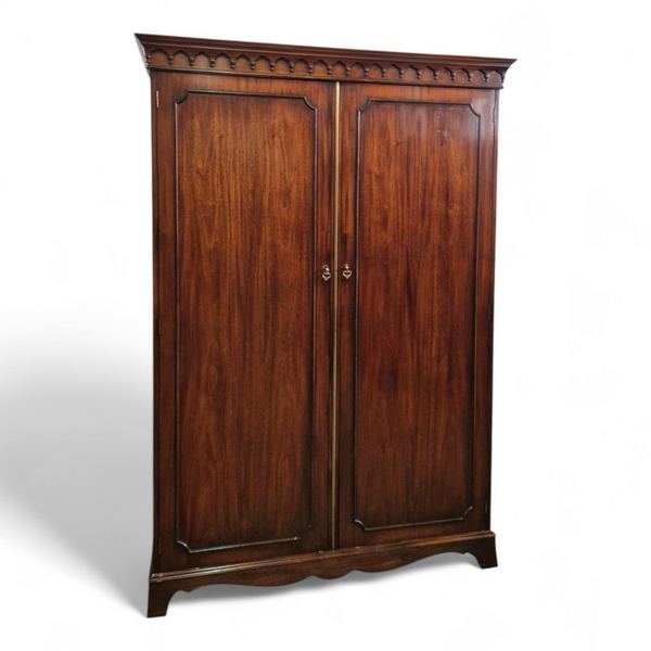 Antique Style Mahogany Bevan Funnell Reprodux Double Door Wardrobe ...
