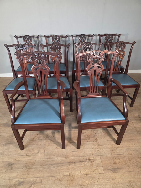 Antique Set Of 10 Victorian Reproductions Of A Georgian Chair. Circa ...