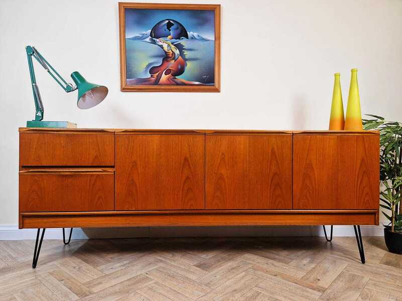 Vintage Mid Century Pyramid Teak Danish Design Sideboard Buffet ...