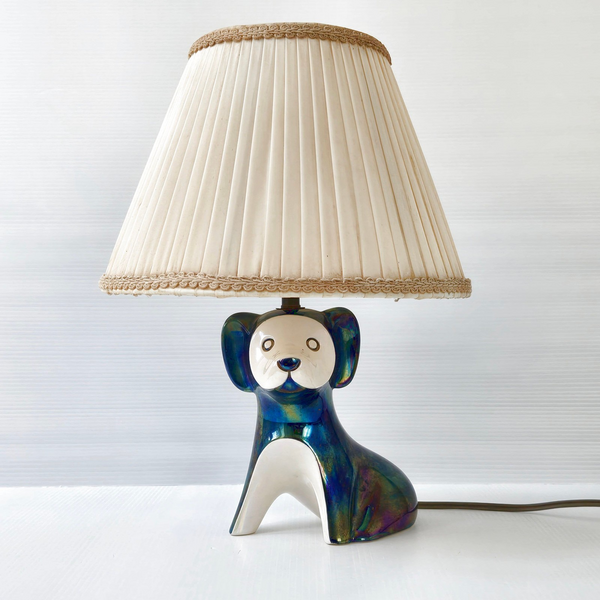Vintage 1960 Irises Ceramic Dog Lamp 60s House Verceram 60s 1960s ...