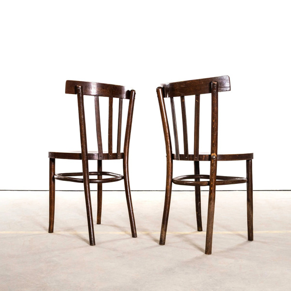 1970’s Classic Crescent Back Dining Chairs By Ton – Pair | TON | Vinterior