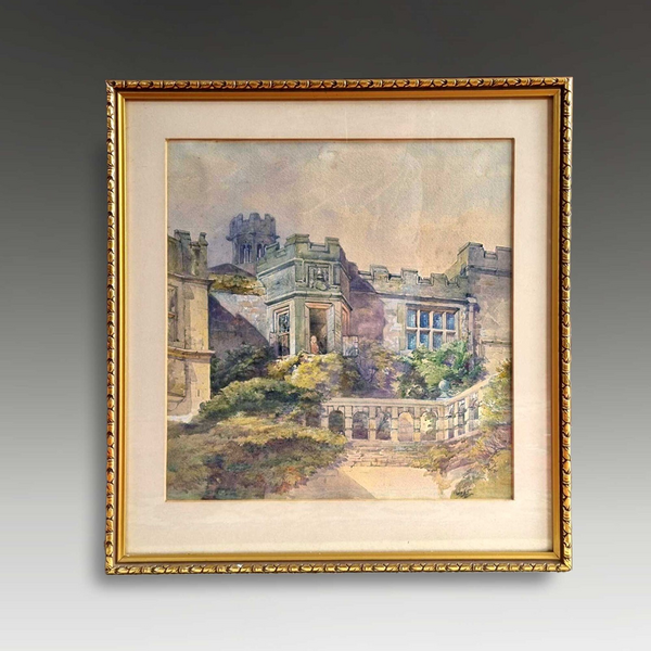 Antique Watercolour British Joseph J Jenkins (1811 1885) Haddon Hall 46 ...