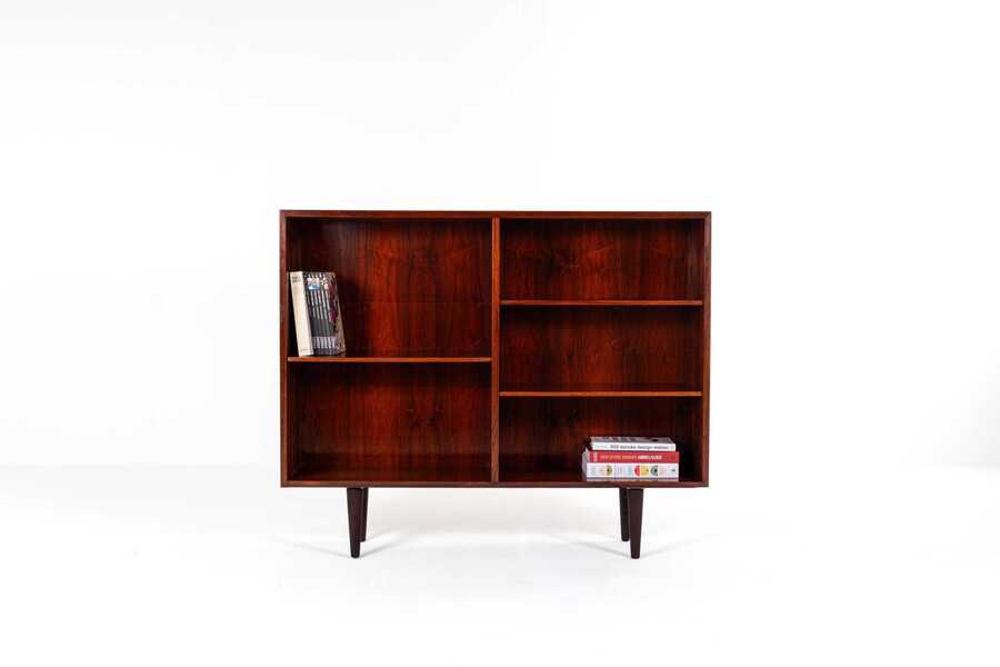 Mid Century Rosewood Bookcase By Omann Jun, Model 9, Denmark, 1960s ...