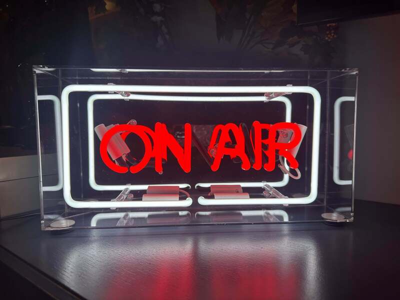 Locomocean ‘On Air’ Glass Neon Sign – Vibrant Retro Studio Style ...