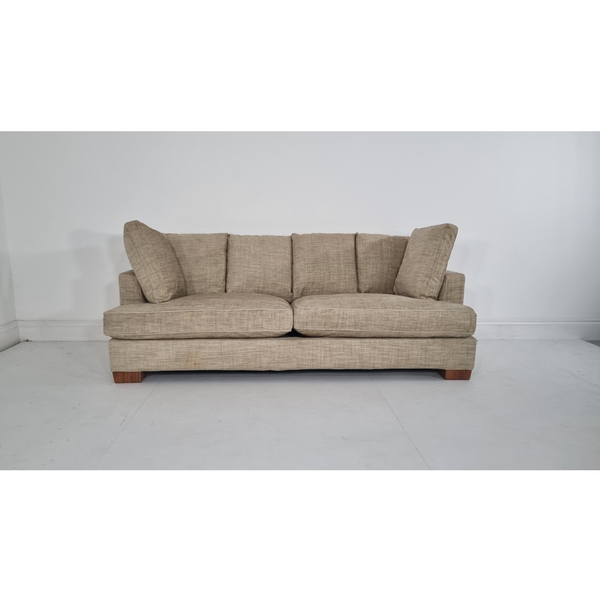 Flexform Eros Sofa In Sage Green And Cream Woven Fabric In Excellent Condition | Flexform ...