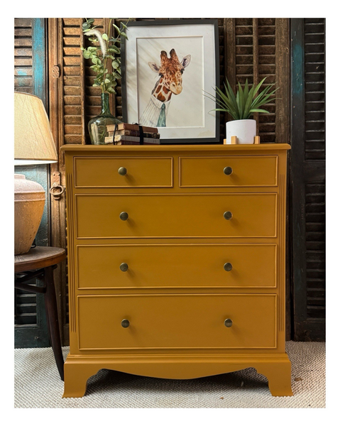 Antique Regency Style Chest Of Drawers In Middle Buff By Little Greene ...