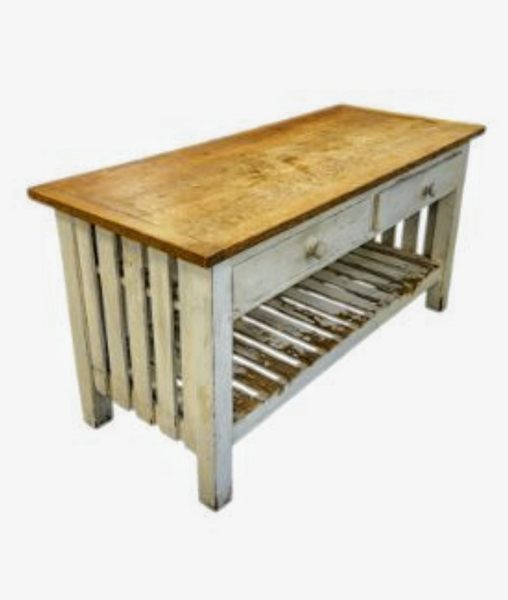 French Country House Vintage Pine Bakers Island Table Delivery ...