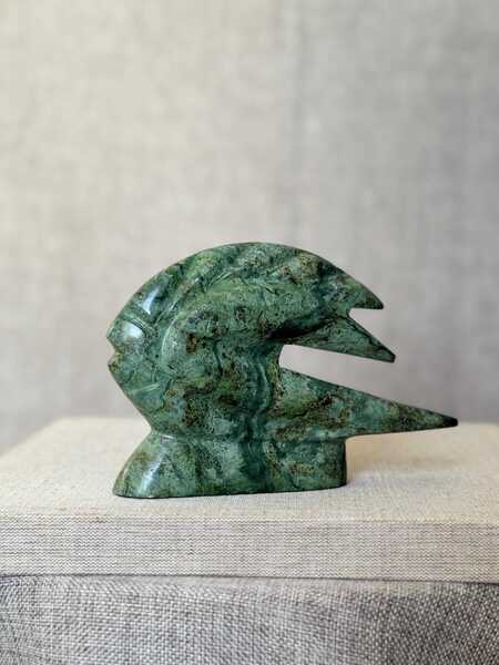 Vintage Green Soapstone Sculpture | Abstract Serpent Carving | Inuit ...