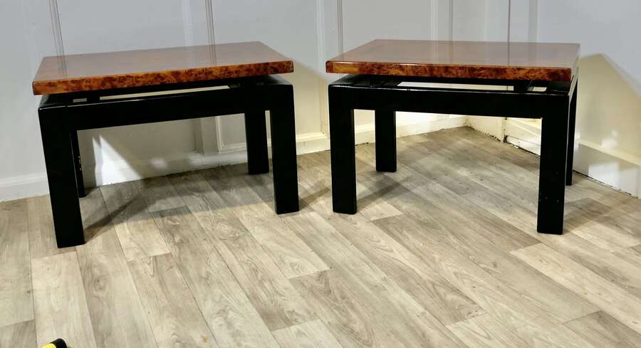 A Super Pair Of Art Deco Design Floating Top Low Tables | Vinterior