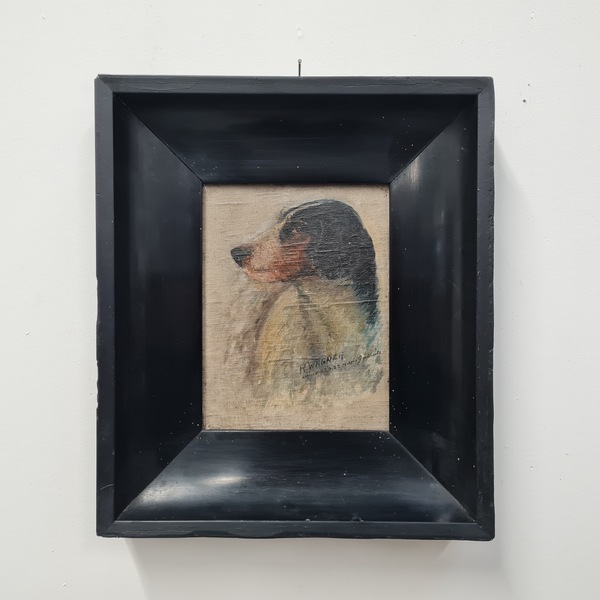 Lovely Antique Painting Of Gordon Setter Dog 1922 Free Delivery Uk ...