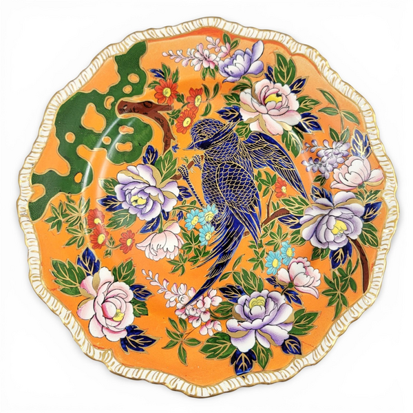 Mason’s Patent Ironstone Orange Ground Exotic Bird Charger Plate, C ...