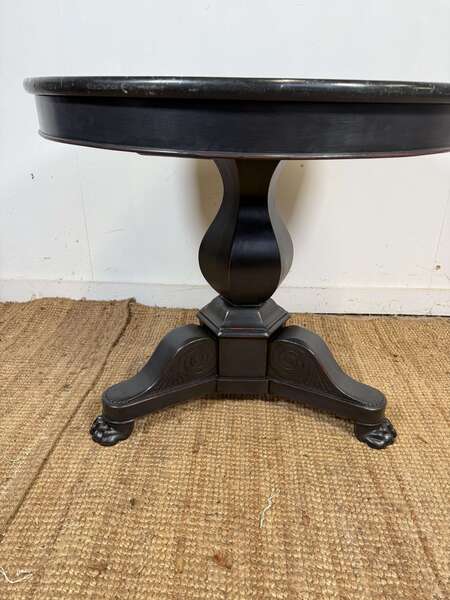 19th Century French Painted Gueridon Table With Original Marble Top ...