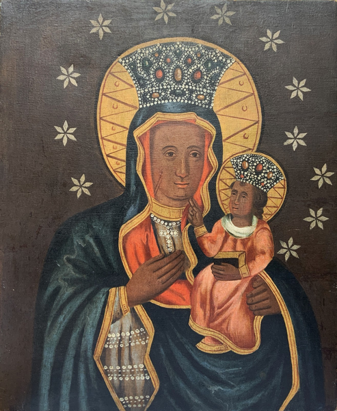 17th/18thc Polish School Oil On Canvas Double Portrait Painting ...