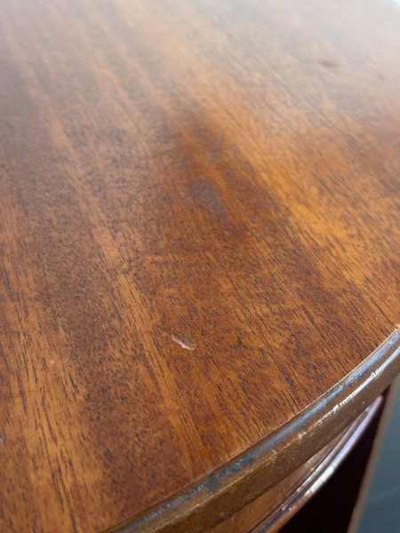 Vintage 1950s Hainke Germany Round Wooden Side Table 61 Cm | Vinterior