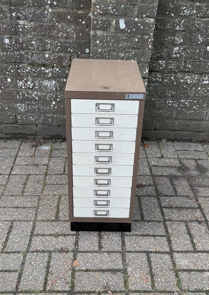 Vintage Industrial Metal Drawer Cabinet Filing Unit Mid Century Office ...