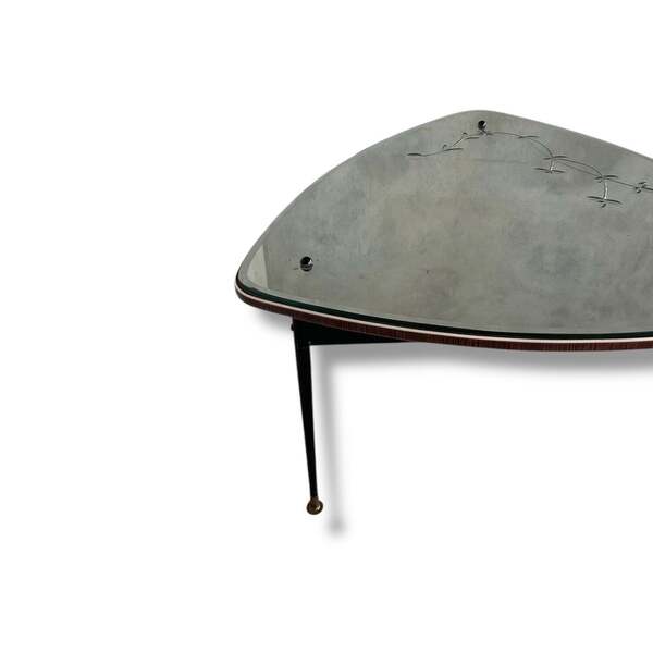 Mid Century Modern Atomic Mirrored Coffee Table | Vinterior