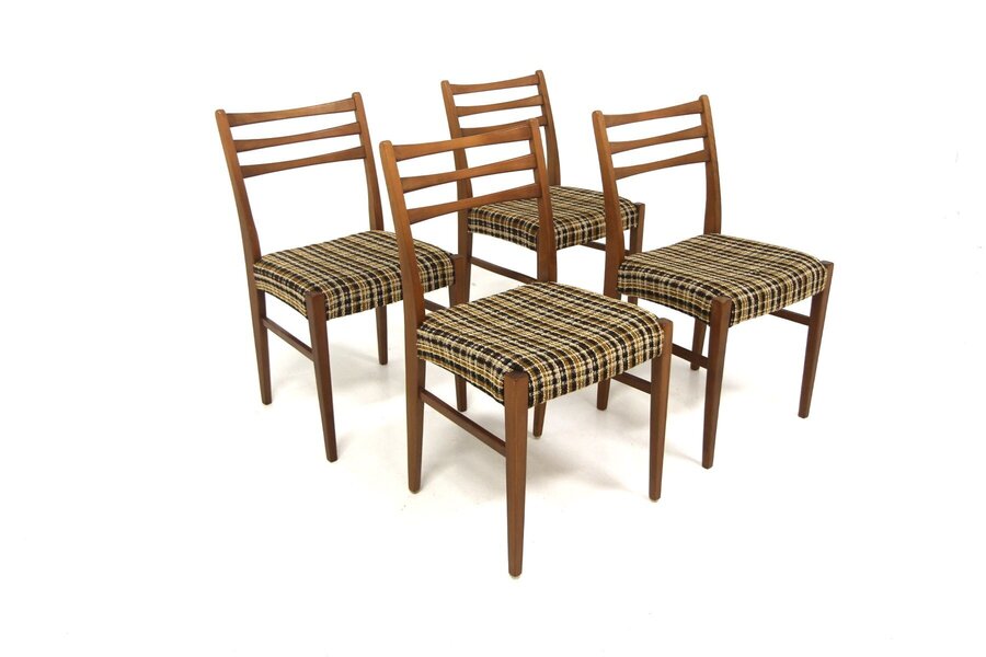 Vintage Scandinavian Beech Chairs, 1960, Set Of 4 | Vinterior
