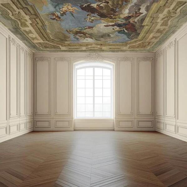 Decorative Panoramic Wallpaper Look Like A Scène Céleste In Antique ...