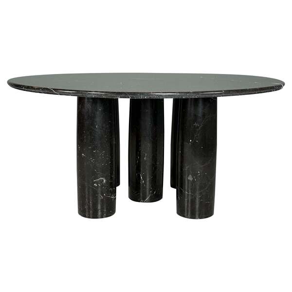 Il Colonnato Round Table By Mario Bellini, Black Marble, 1970s Cassina ...