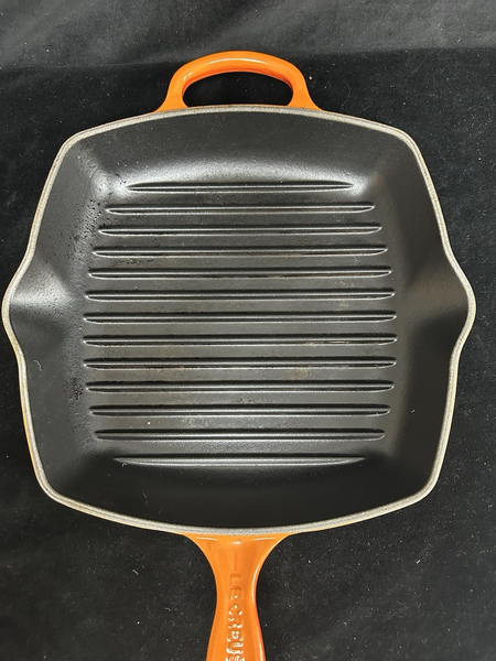 Le Creuset Cast Iron Griddle Pan Size 26 Volcanic Orange | Vinterior