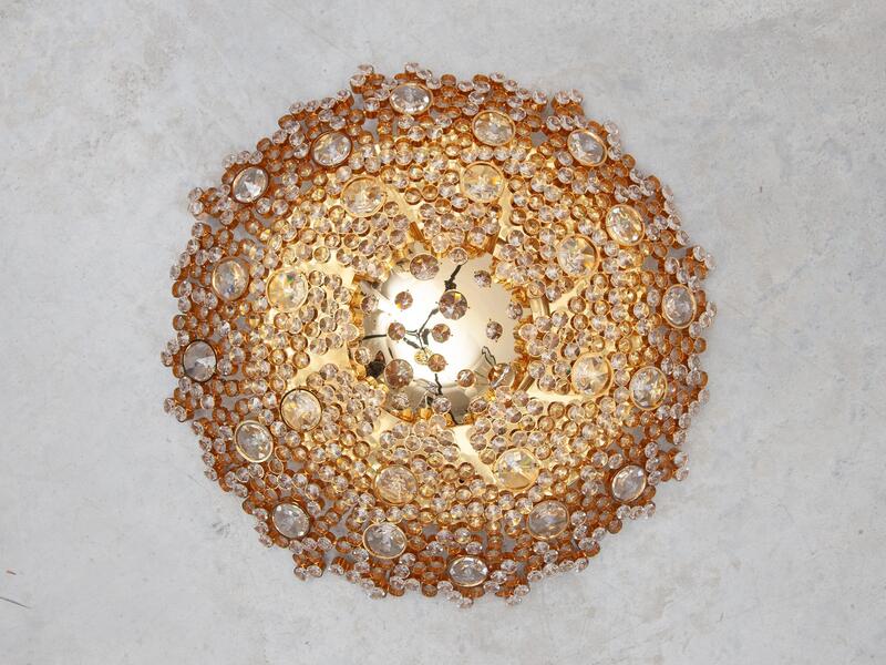 Palwa Jewel Like Faceted Crystals Ceiling Light, Wall Light, Set Of Two ...