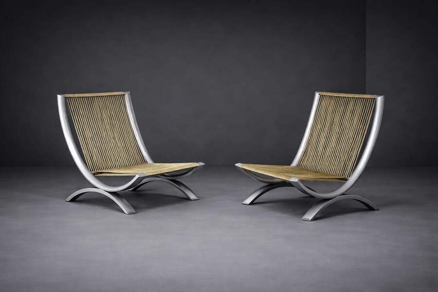 Rare Pair Of Low Armchairs Prototype By G. Malacrida & P.Resmini ...