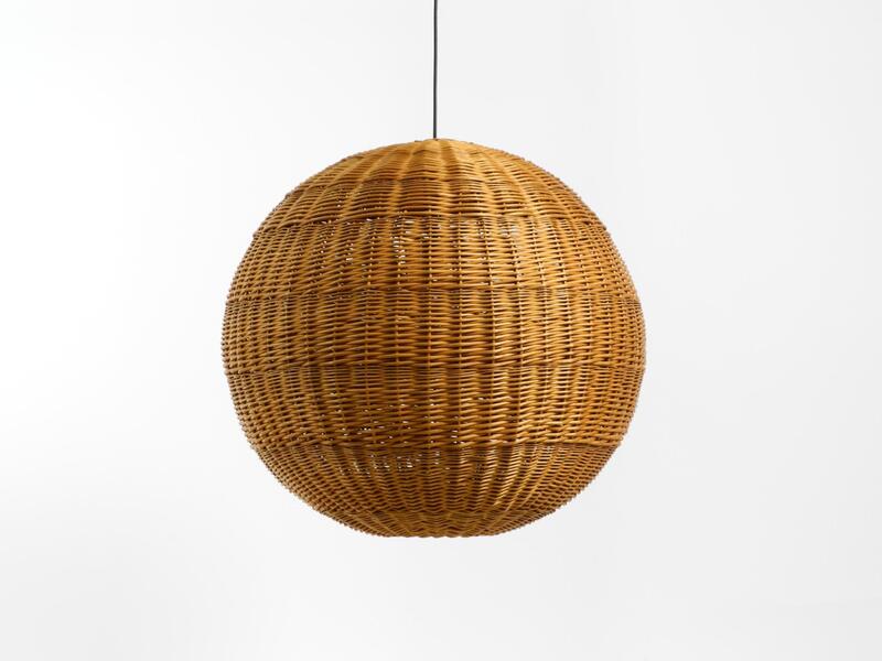 Original Xxl Rattan Ball Pendant Lamp Mid Century Modern ø 66 Cm 26 ...