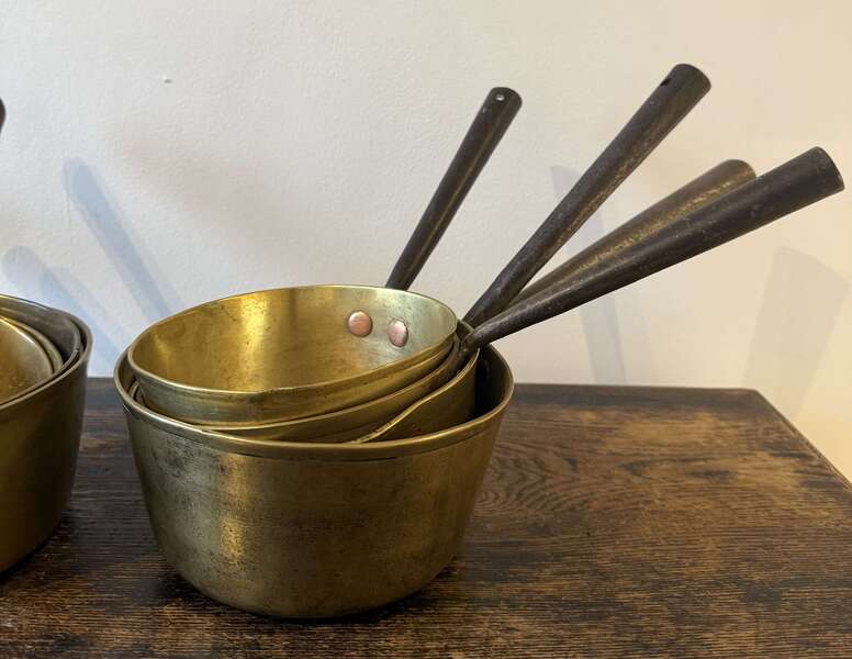 Collection Of 9x Antique French Saucepans | Vinterior