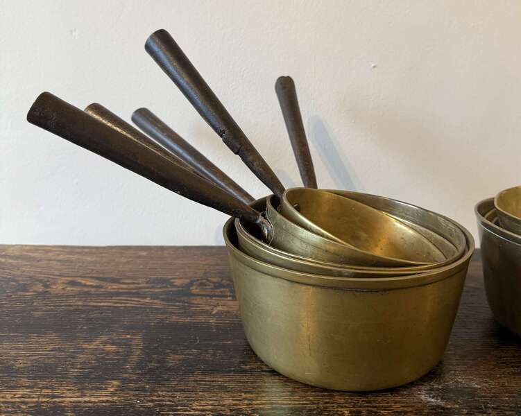 Collection Of 9x Antique French Saucepans | Vinterior