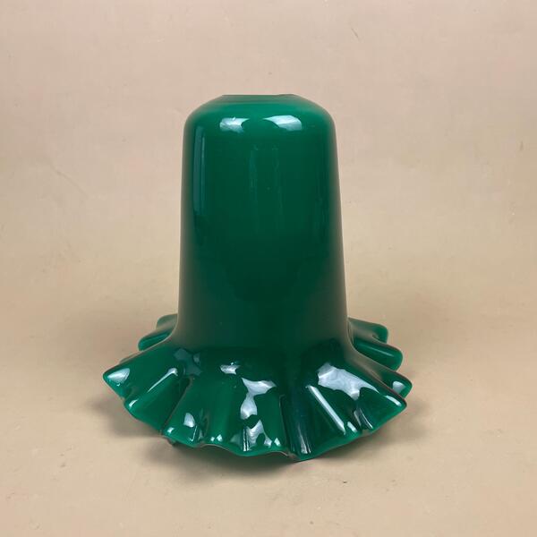 Glass French Lamp Shade Bell Shape Pendant Lampshade Tiffany Ruffled ...