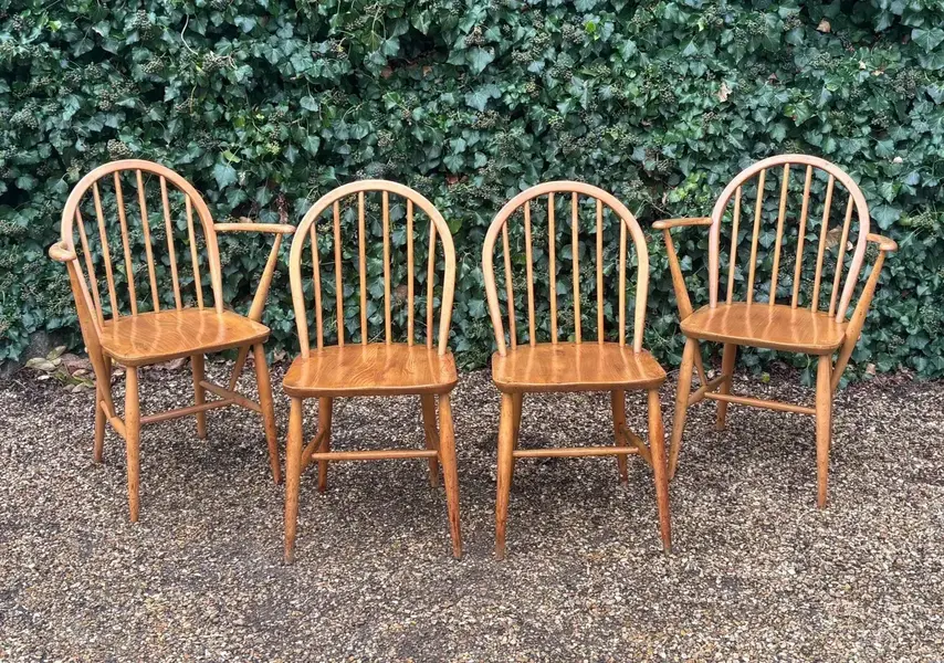 Vintage 1960’s Ercol Windsor Model 370 & 370a Dining Chairs X 4 | Ercol ...