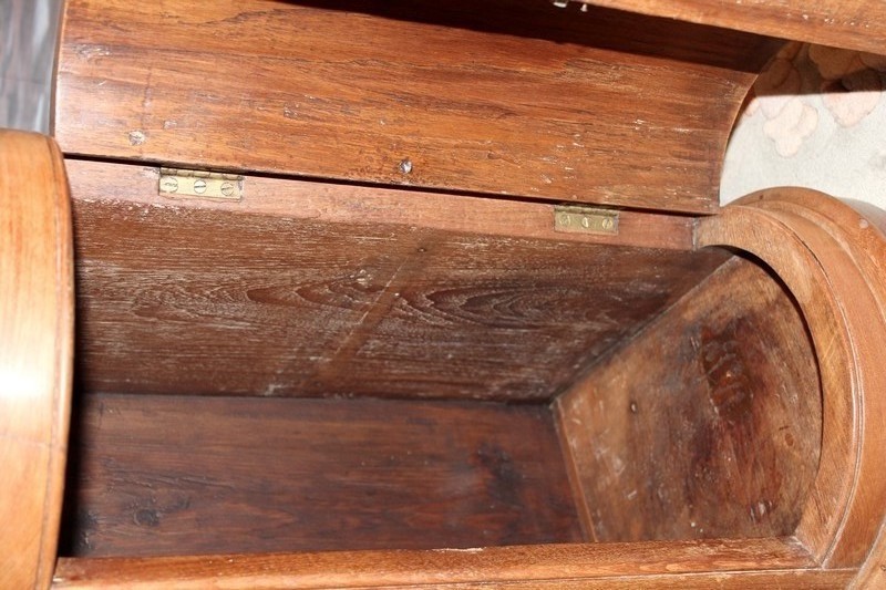 Vintage Brown Teak 1-Door 1-Drawer Storage Cabinet | Vinterior